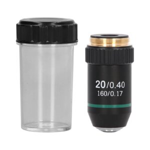 20x objective brass achromatic objective lens clear standard 20mm thread biological microscope objective telescope accessories