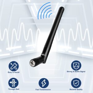 Nelawya Dual Band WiFi Antenna 2.4GHz 5GHz RP-SMA Connector Enhance Wireless Signals MIMO Antenna for Furrion Back Up RV Camera(2 Pack)