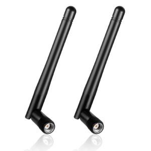 nelawya dual band wifi antenna 2.4ghz 5ghz rp-sma connector enhance wireless signals mimo antenna for furrion back up rv camera(2 pack)