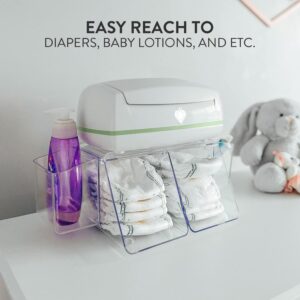 Prince Lionheart Warmies Wipes Warmer Kit Designed for Reusable Cloth Wipes | Includes 1 everFRESH Pillow and 1 Dresser Top Diaper Depot