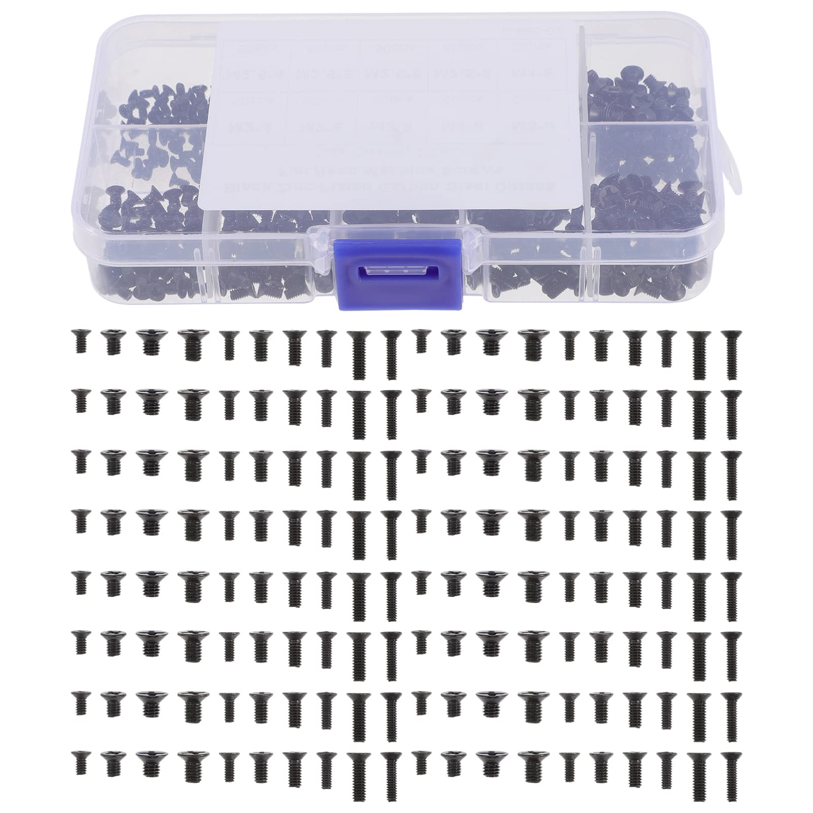 Mobestech 1 Set Machine Screw Tapping Laptop Flat Self-Tapping Caps Computer Countersunk Head