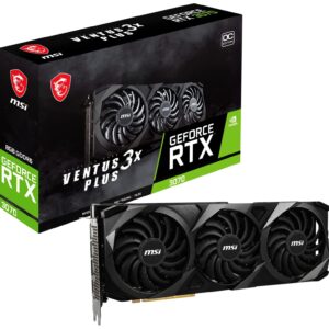 MSI Gaming GeForce RTX 3070 LHR 8GB GDRR6 256-Bit HDMI/DP Nvlink Triple Torx Fan 3 Ampere Architecture OC Graphics Card (RTX 3070 Ventus 3X Plus 8G OC LHR)