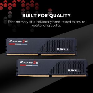 G.SKILL Ripjaws S5 Series (Intel XMP 3.0) DDR5 RAM 64GB (2x32GB) 6000MT/s CL32-38-38-96 1.40V Desktop Computer Memory UDIMM - Matte Black (F5-6000J3238G32GX2-RS5K)