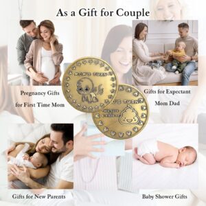 New Parent Decision Coin Funny Pregnancy Gifts for First Time Moms Dads Cute New Parents Gift for Couples Mommy Daddy Women Men Christmas Birthdays Gift