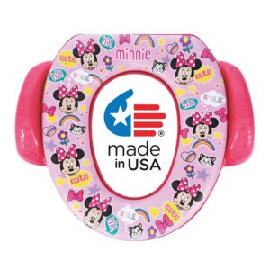 disney minnie mouse "smile" soft potty seat and potty training seat - soft cushion, baby potty training, safe, easy to clean