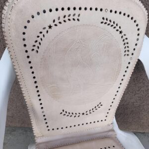 Leather Car Seat Cushion Body Positioner, Respaldo de Cuero para Carro Artesania Mexicana Natural