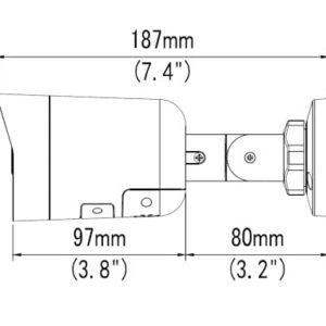 Geovision GV-TBL8804 8MP H.265 Super Low Lux WDR Pro Full Color Warm LED IR Bullet IP Camera, AI deep Learning