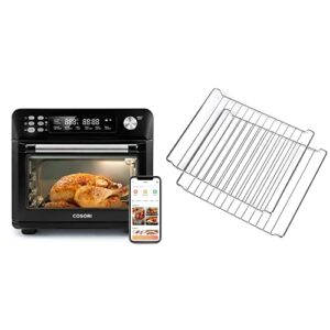 cosori air fryer toaster oven, 12-in-1 convection ovens and food tray cto-ft201-kus