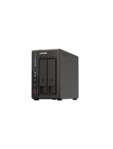 qnap ts-253e-8g-us 2 bay high-performance desktop nas with intel celeron quad-core processor, 8 gb ddr4 ram and dual 2.5gbe (2.5g/1g/100m) network connectivity (diskless)