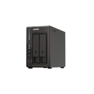 QNAP TS-253E-8G-US 2 Bay High-Performance Desktop NAS with Intel Celeron Quad-core Processor, 8 GB DDR4 RAM and Dual 2.5GbE (2.5G/1G/100M) Network Connectivity (Diskless)