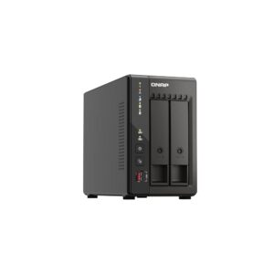 QNAP TS-253E-8G-US 2 Bay High-Performance Desktop NAS with Intel Celeron Quad-core Processor, 8 GB DDR4 RAM and Dual 2.5GbE (2.5G/1G/100M) Network Connectivity (Diskless)