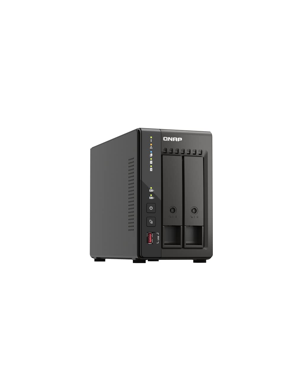 QNAP TS-253E-8G-US 2 Bay High-Performance Desktop NAS with Intel Celeron Quad-core Processor, 8 GB DDR4 RAM and Dual 2.5GbE (2.5G/1G/100M) Network Connectivity (Diskless)