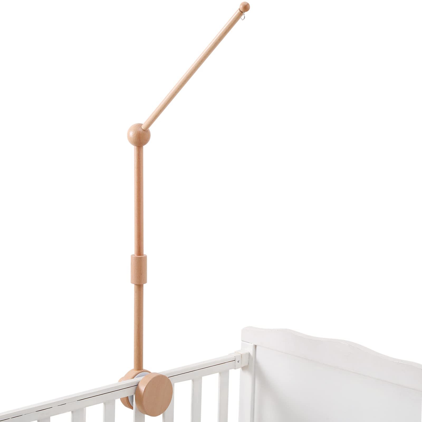 Baby Crib Mobile Arm - Wooden Baby Mobile Crib Holder 31 inch for Mobile Hanging Baby Crib Attachment for Nursery Decor