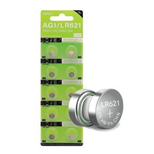 cotchear ag1 coin battery 10pcs/pack lr621 364 sr621sw 621 lr60 cx60 alkaline 1.55v button cell batteries for watch toy