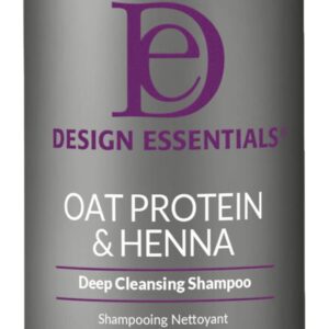 Design Essentials Oat Protein & Henna Deep Cleansing Shampoo, to Clarify, Strengthen, and Add Volume for All Hair Types, 12 Fl Oz.