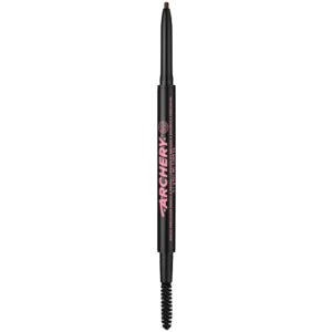 soap & glory archery brow precision pencil & brush in dark brown - eyebrow pencil for shaping + defining eyebrows - eye brow brush & pencil for full brows (1 count)