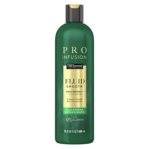 TRESemmé Cruelty-free Pro Infusion Fluid Smooth Conditioner For Silky & Supple Hair Infused With Natural Coconut Droplets + Plant-Based Salon Protein + Niacinamide 16.5oz