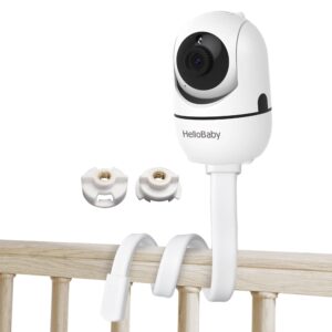 for hellobaby monitor mount fits hb6550/ hb65/ hb6339/ hb40/ hb6081/ hb66/ hb6351 and anmeate sm935e, 20 inch twist mount without tools or wall damage