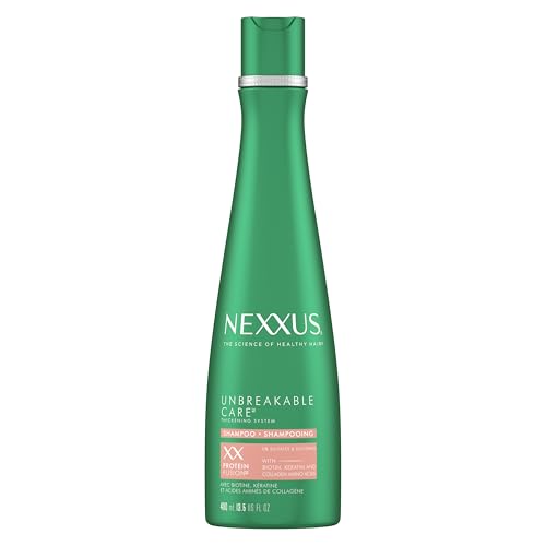 Nexxus Unbreakable Care Anti-Breakage Shampoo With Keratin, Collagen, Biotin For Fine And Thin Hair Sulfate Free Shampoo 13.5 oz