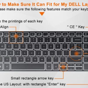 Keyboard Cover for Dell Gaming G15 5510 5515 5520 5521 5525, Dell Inspiron 3501 3505 5501 5502 5505 5508 5584 5590 5593 5598 7000 7590 7591 7501 7506 7706 7790, Dell Vostro 15 3501 5501 5590 7590