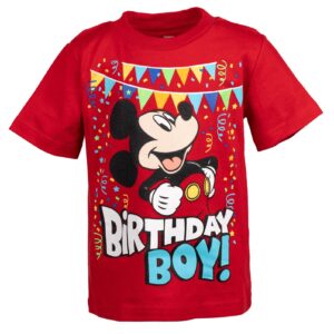 disney mickey mouse birthday infant baby boys graphic t-shirt mickey red 18 months