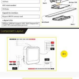 WayPonDEV T-Watch Programmable Wearable for Enviromental Interation ESP32 Development Kit, Support Heart Rate and Blood Oxygen Detection