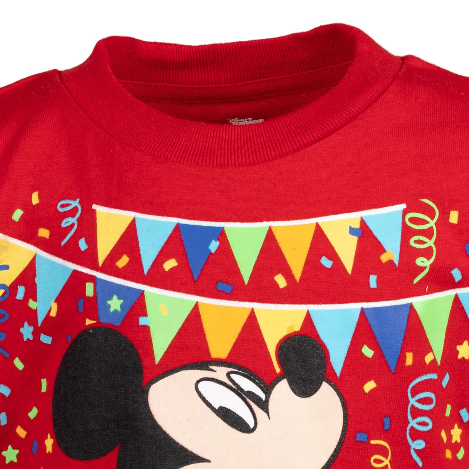 Disney Mickey Mouse Birthday Infant Baby Boys Graphic T-Shirt Mickey Red 18 Months