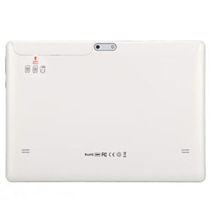 4G Calling Tablet, White 4GBRAM64GBROM 128 GB TF Card Tablet PC for Entertainment for Office Work US Plug