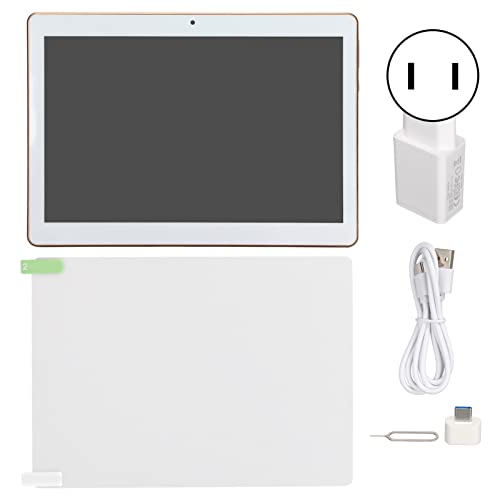 4G Calling Tablet, White 4GBRAM64GBROM 128 GB TF Card Tablet PC for Entertainment for Office Work US Plug