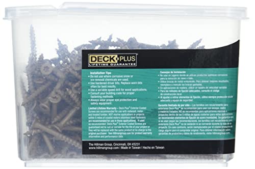 Deck Plus Wood Screws, Brown Exterior Screws, 2-1/2" x #10, 5lb