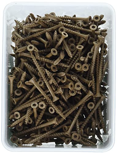 Deck Plus Wood Screws, Brown Exterior Screws, 2-1/2" x #10, 5lb