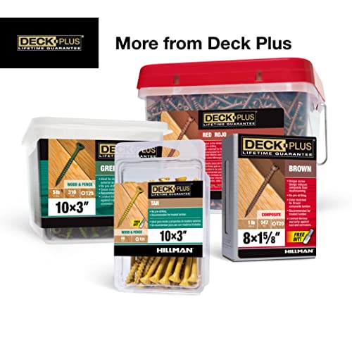 Deck Plus Wood Screws, Brown Exterior Screws, 2-1/2" x #10, 5lb