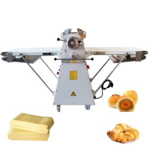 haywhnkn dough sheeter commercial pizza dough roller sheeter 20'' reversible foldable dough sheeter 0.06''-1.4'' thickness pasta machine croissant pastry danish puff pastry bakery roller 220v