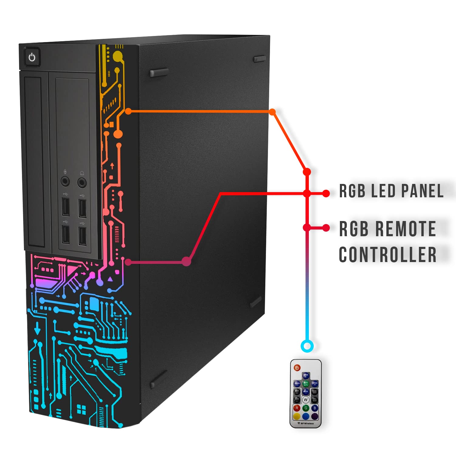 TechMagnet Computer Desktop PC, Intel Core i7, Siwa 8, 16GB RAM, 128GB SSD Boot + 2TB HDD, New Dual 24 Inch Monitor, USB Wired Keyboard Mouse, XL Cheatsheet Desk Pad, WiFi, Win 11 Home (Renewed)