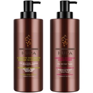 natrual argan oil sulfate free shampoo and conditioner sets for damaged dry curly frizzy hair, moisturizing shampoo daily use volumizing & gentle hair restoration formula for men and women