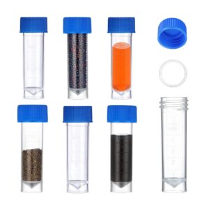 leakproof freeze lab test tube with screw cap graduated storage vial plastic cryo test sample storage tube self stand conical bottom transport frozen bottle container non-pyrogenic dn/rnase free 50pcs