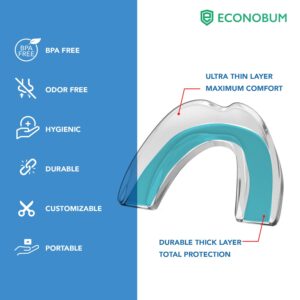 Rossy Mouth Guard for Clenching Teeth at night, Moldable Night Guards for Teeth Grinding 2 Sizes Pack of 4