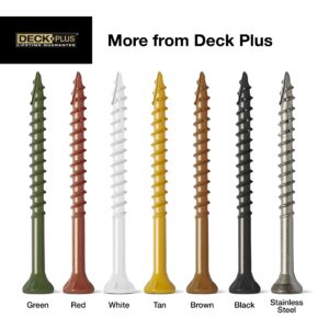 Deck Plus Wood Screws, Brown Exterior Screws, 2" x #8, 5lb