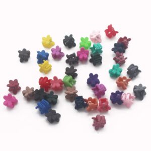 100 Piece Mini Hair Clips for Girls,Cute Candy Colors Flower Hair Pins for Toddlers Bangs Kids Children and Women Hair Bangs Little Clips Accessories