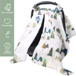 Baby Carseat Cover Girls & Summer Cozy Sun & Warm Cover, Mountains