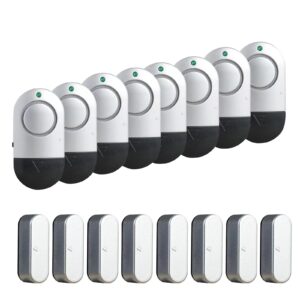 window alarm sensors, door alarms for home security,120 db pool door alarm for kids safety (8 pack)