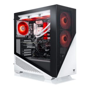 Thermaltake Frostbite 380 Gaming Desktop (AMD Ryzen™ 7 5800X 8-core, ToughRam RGB DDR4 3600Mhz 32GB Memory, NVIDIA® GeForce RTX™ 3080, 1TB NVMe M.2, Win10 Home) D3FB-B550-380-LCS