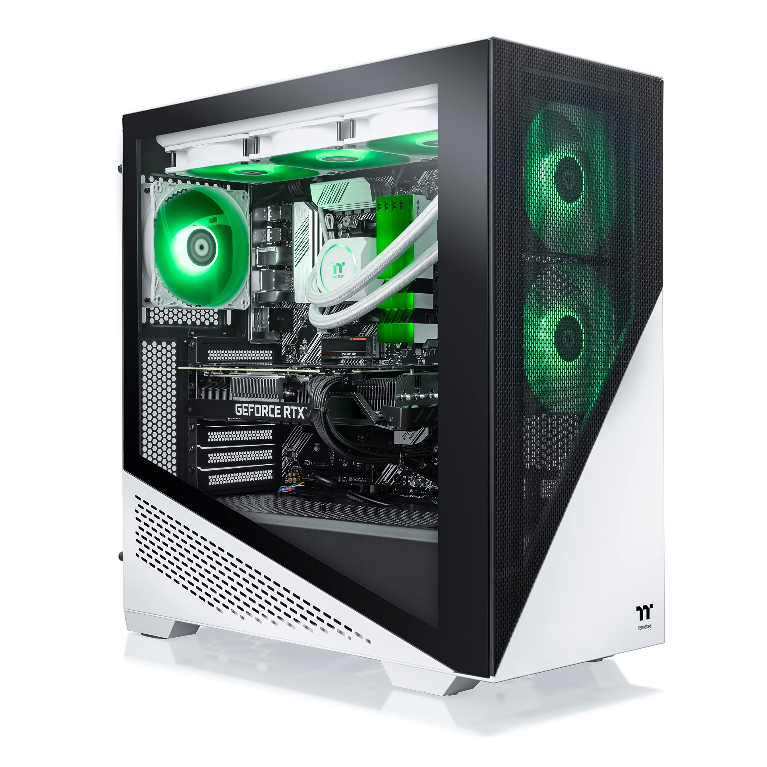 Thermaltake Frostbite 380 Gaming Desktop (AMD Ryzen™ 7 5800X 8-core, ToughRam RGB DDR4 3600Mhz 32GB Memory, NVIDIA® GeForce RTX™ 3080, 1TB NVMe M.2, Win10 Home) D3FB-B550-380-LCS