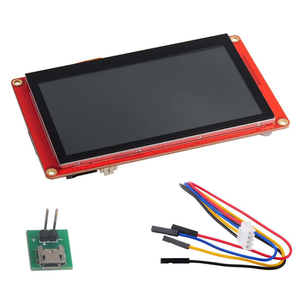 DIYmalls Nextion Intelligent 7 inch HMI Display 5V Capacitive Touch Screen 800x480 TFT LCD for Arduino ESP32 (NX8048P070-011C)