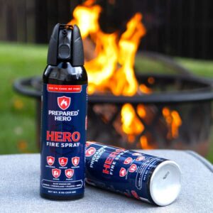 Prepared Hero Fire Spray - Mini Fire Extinguishers for House, Car, Garage - Kitchen Small Fire Extinguisher for Home, Made in USA, 100% Organic - Compact, Portable & Easy to Use, Non-Toxic - 1 Pack