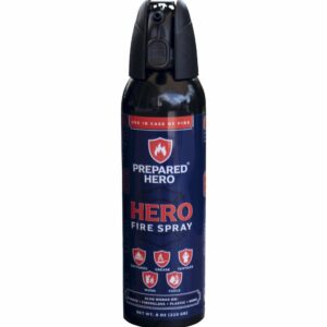 Prepared Hero Fire Spray - Mini Fire Extinguishers for House, Car, Garage - Kitchen Small Fire Extinguisher for Home, Made in USA, 100% Organic - Compact, Portable & Easy to Use, Non-Toxic - 1 Pack