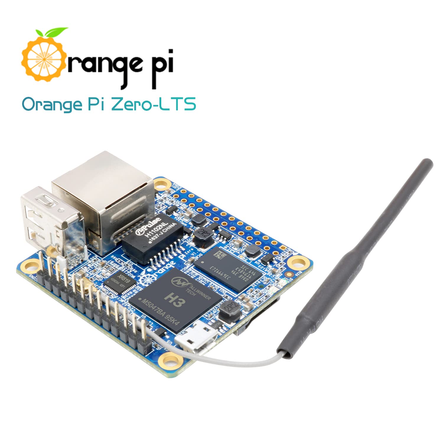 Orange Pi Zero LTS 512MB DDR3 AllWinner H3 Quad-Core A7 Single Board Computer, WiFi Support, Open Source Development Board Microcontroller Mini PC Run Android/Lubuntu/Debian (Zero LTS+Case)