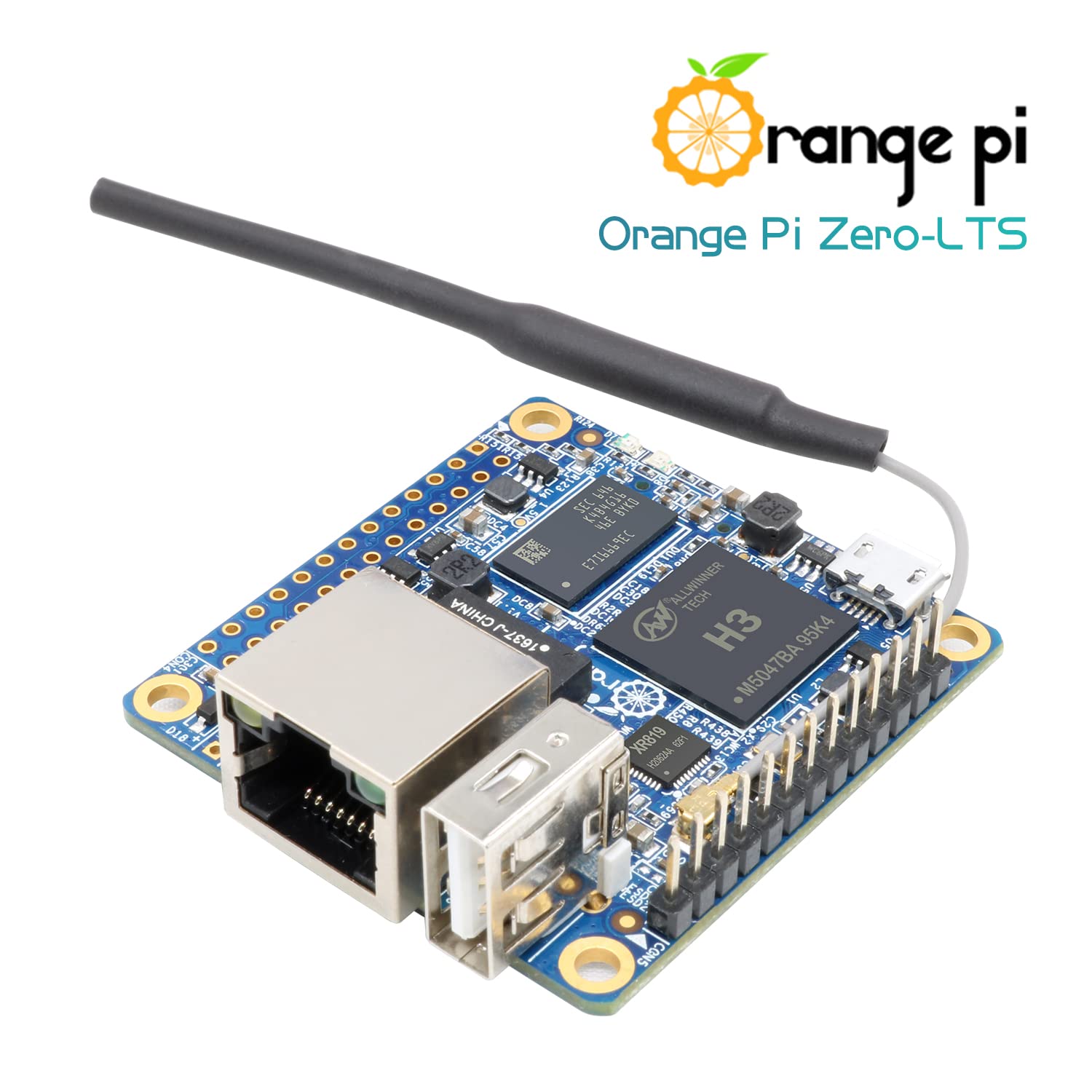 Orange Pi Zero LTS 512MB DDR3 AllWinner H3 Quad-Core A7 Single Board Computer, WiFi Support, Open Source Development Board Microcontroller Mini PC Run Android/Lubuntu/Debian (Zero LTS+Case)