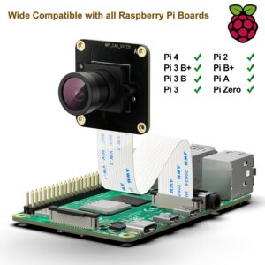 innomaker GS Camera OV7251 Sensor with Global Shutter External Trigger Stream Mode 0.3MP Frame Rate up tp 158fps 8bit 10bit rawdata Format for Raspberry Pi 5 4B 3B+ 3B 3A+ CM3+ CM3 Pi Zero W