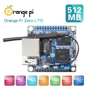 Orange Pi Zero LTS 512MB DDR3 AllWinner H3 Quad-Core A7 Single Board Computer, WiFi Support, Open Source Development Board Microcontroller Mini PC Run Android/Lubuntu/Debian (Zero LTS+Case)